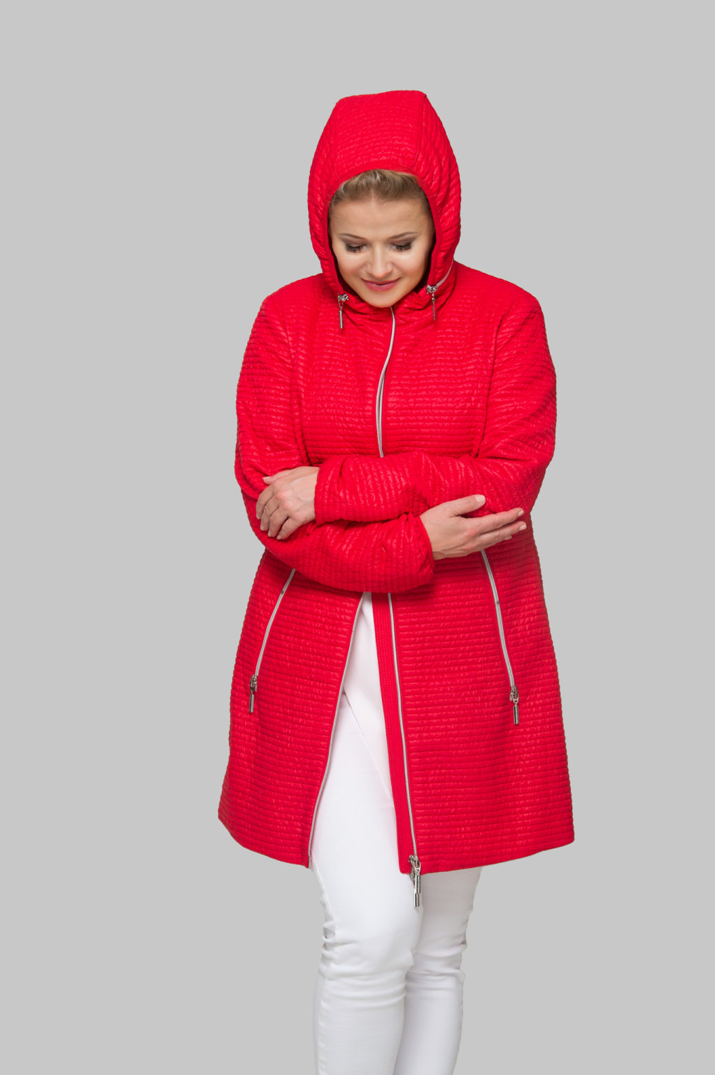 Light Black Quilted Coat for Women - Tiffany Light in black color