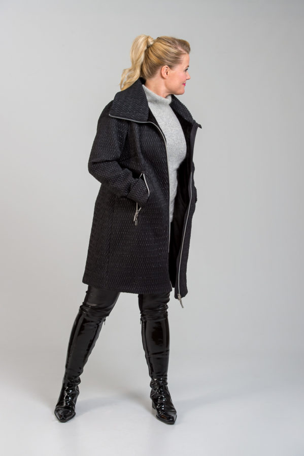 Jessica Fur Black Stretch Quilted Jacket with Fur Lining – BELIEVE by ...